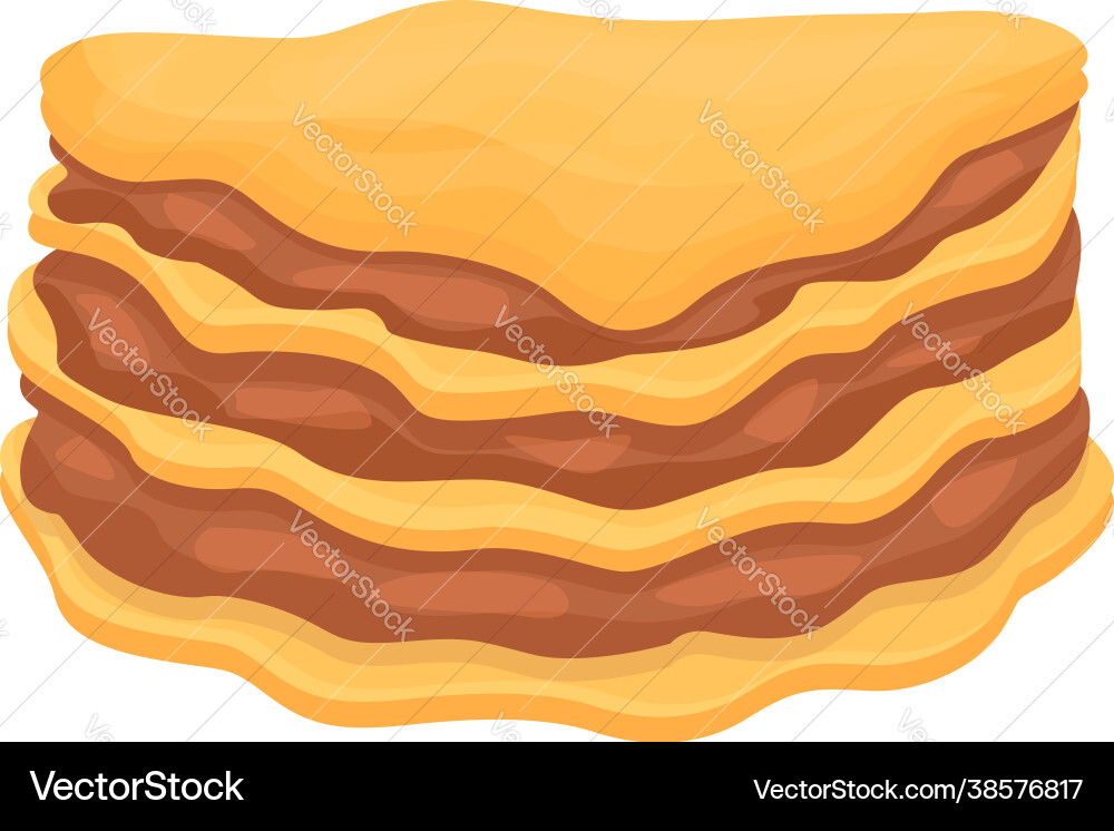 Lasagna icon cartoon lasagne pasta Royalty Free Vector Image