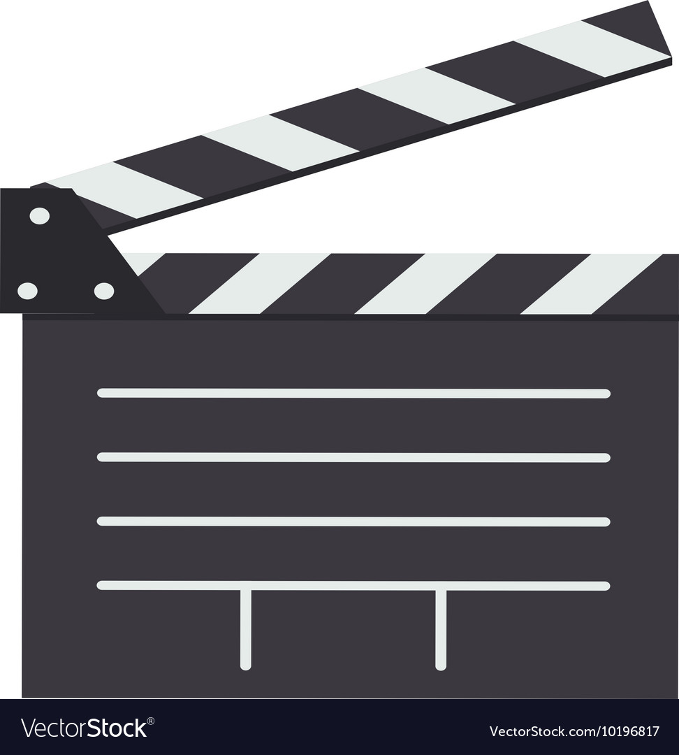 Open clapperboard icon Royalty Free Vector Image