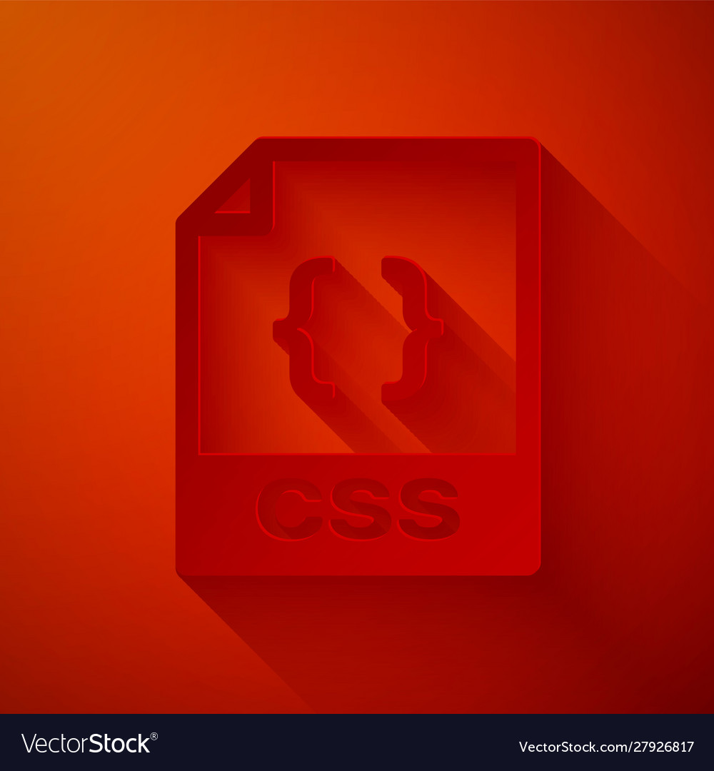 Paper cut css file document download css button Vector Image