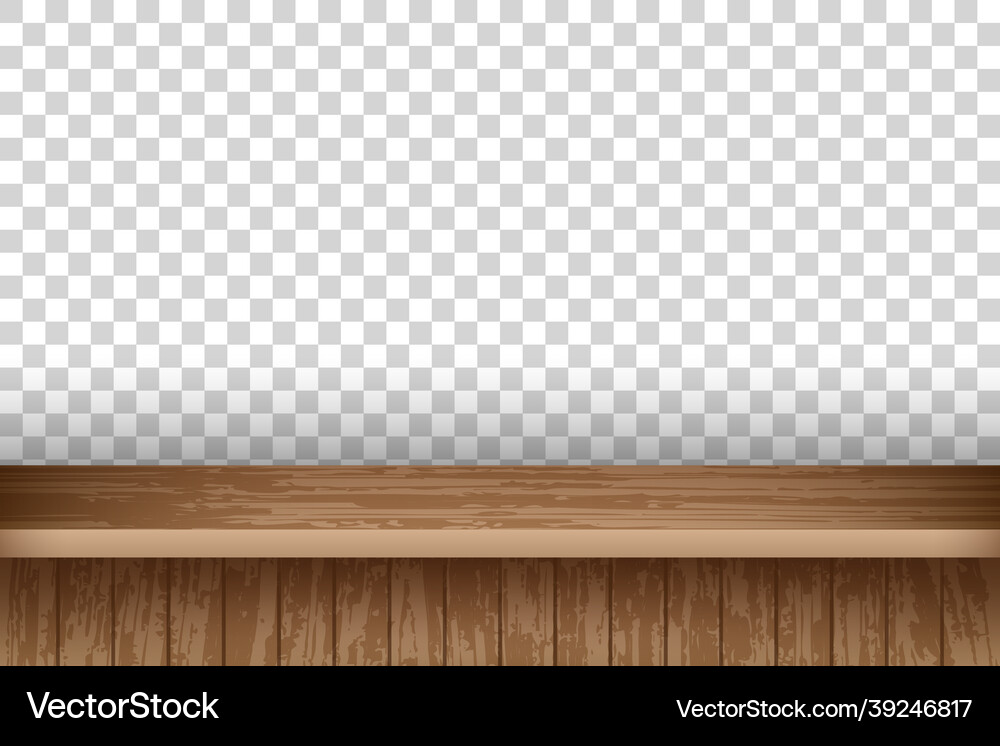 Realistic wood table top for online store Vector Image