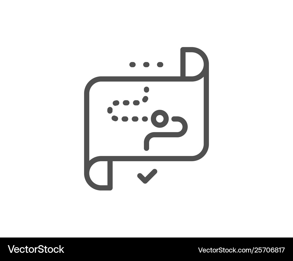 Target path line icon stratery goal sign core Vector Image