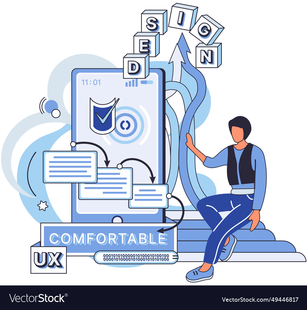 Ux design metaphor ui framework Royalty Free Vector Image Ux design metaphor ui framework Royalty Free Vector Image