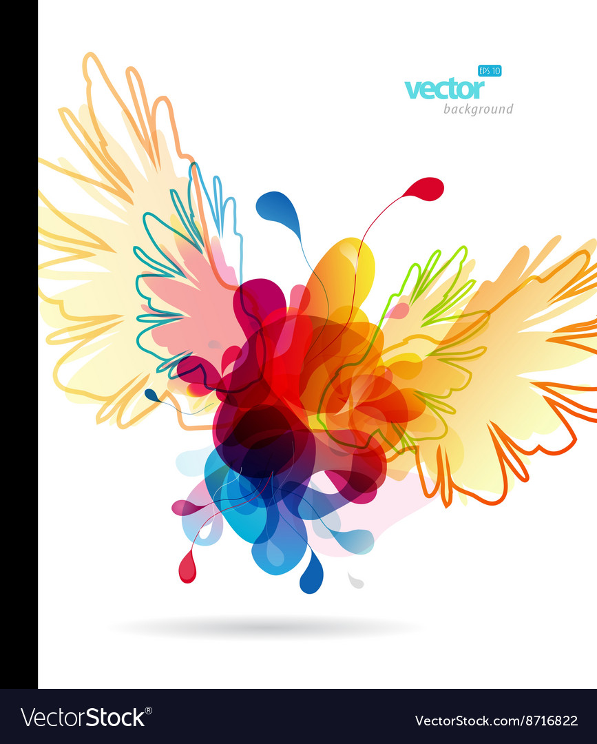 Abstract colorful splash Royalty Free Vector Image