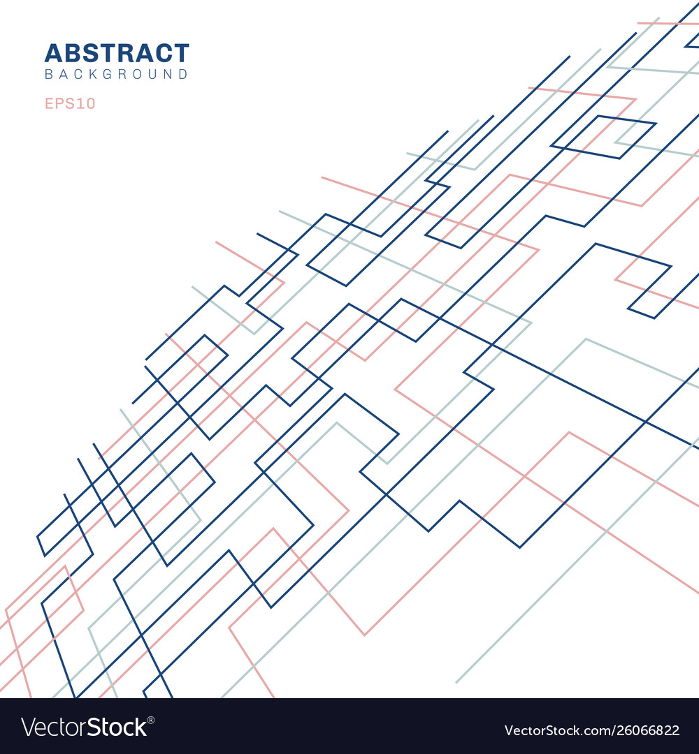 Abstract geometric pattern thin linear square Vector Image