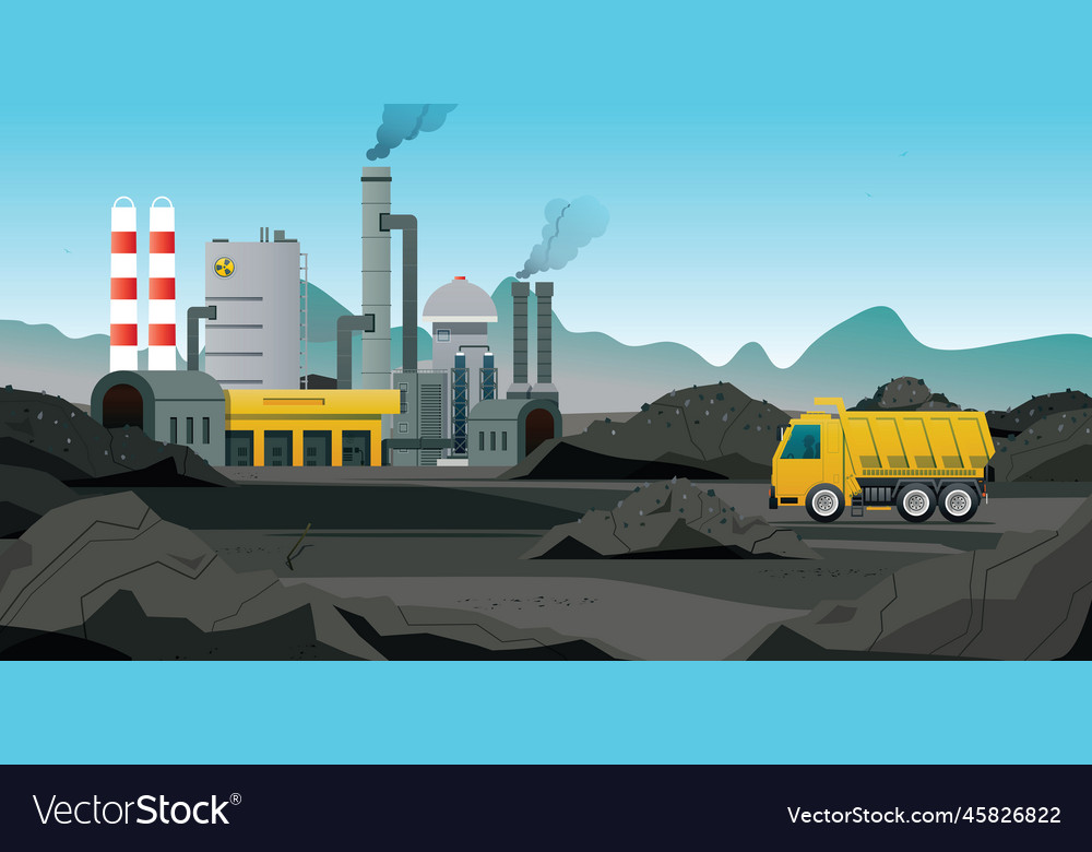 Coal processing industry Royalty Free Vector Image