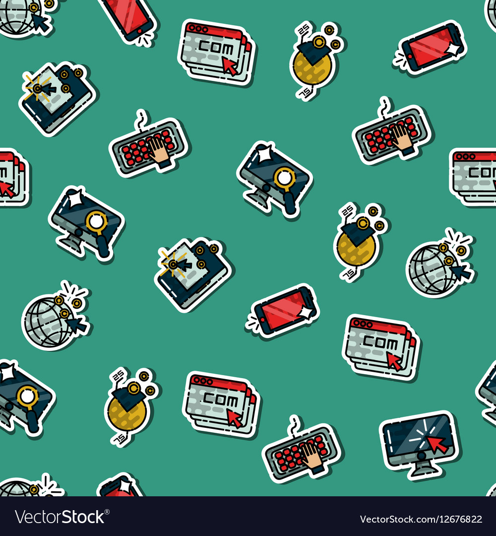 Colored web design pattern Royalty Free Vector Image