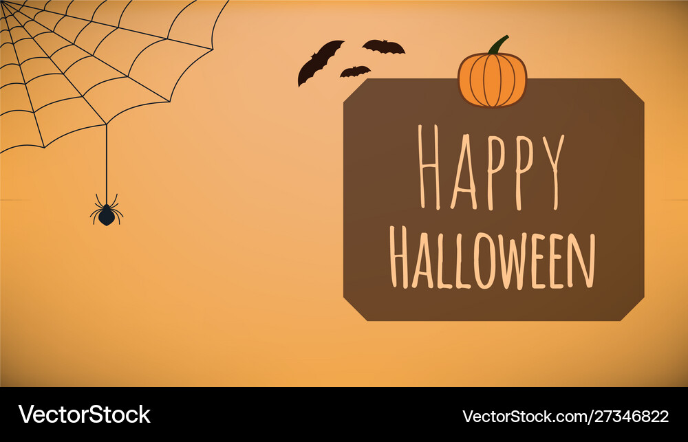 Happy halloween orange gradient background Vector Image