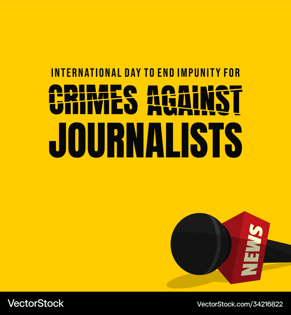 International day to end impunity for crimes Vector Image