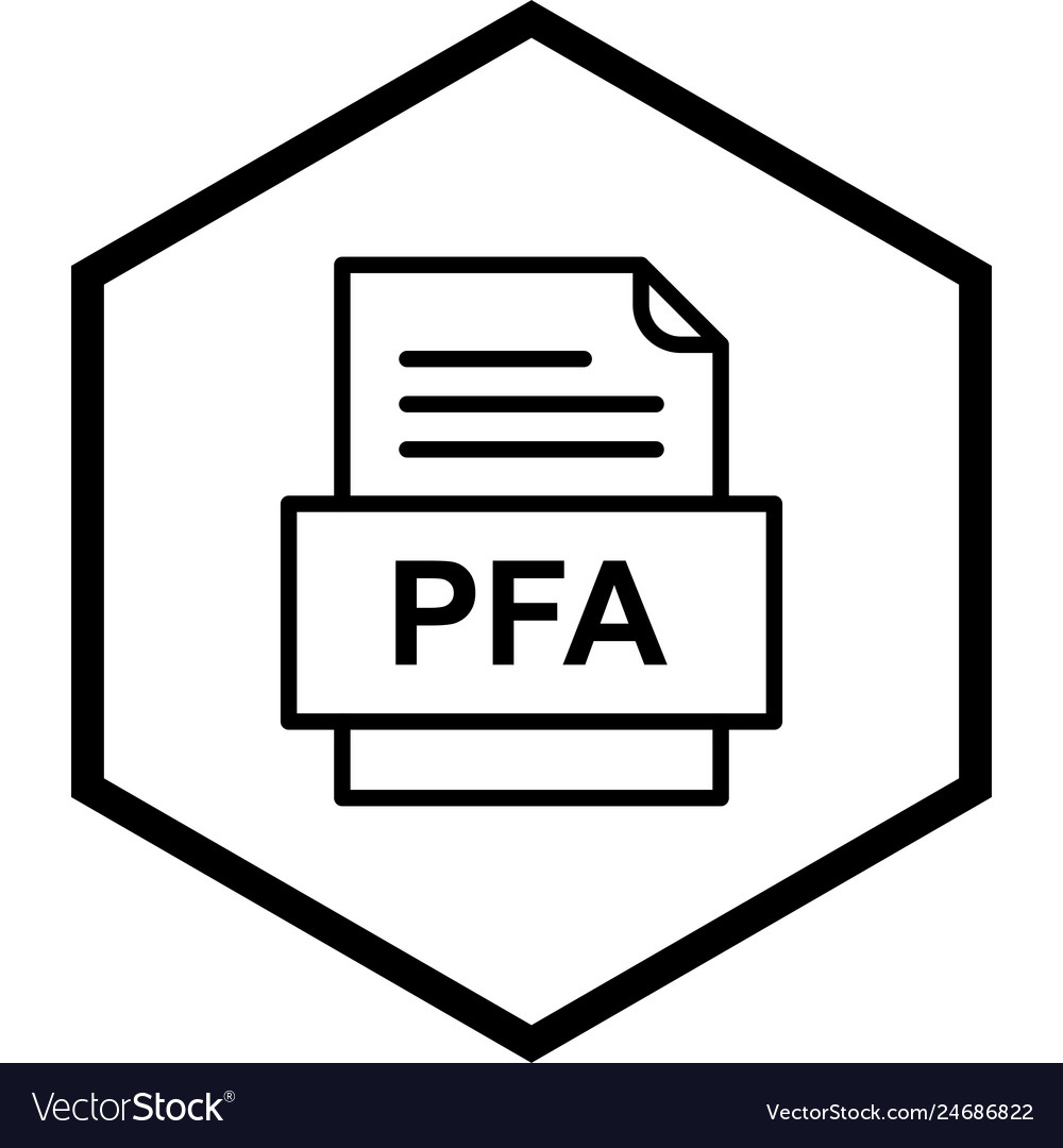 Pfa file document icon Royalty Free Vector Image