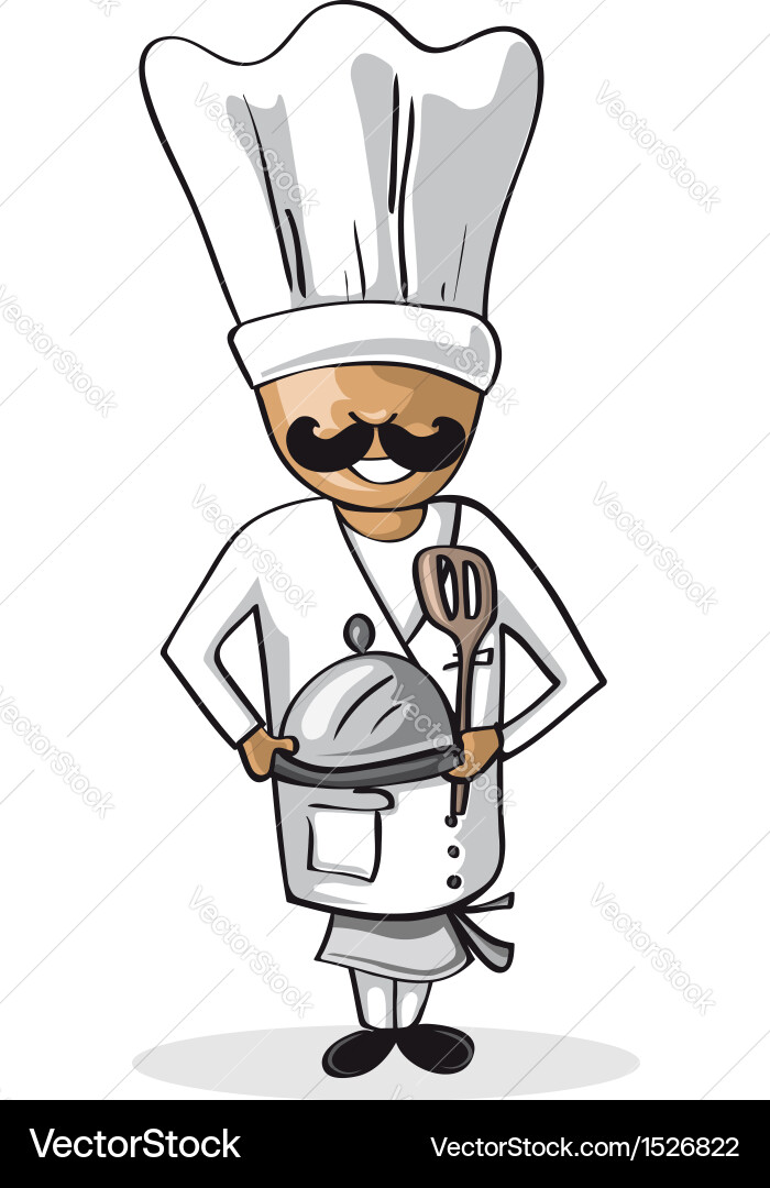 Profession chef cook man cartoon figure Royalty Free Vector