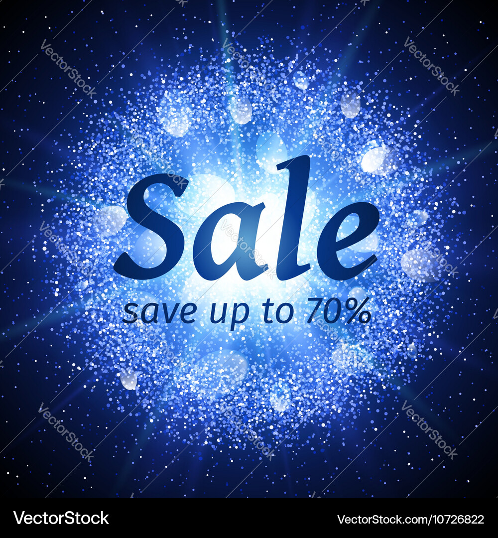 Sale banner on abstract explosion background Vector Image