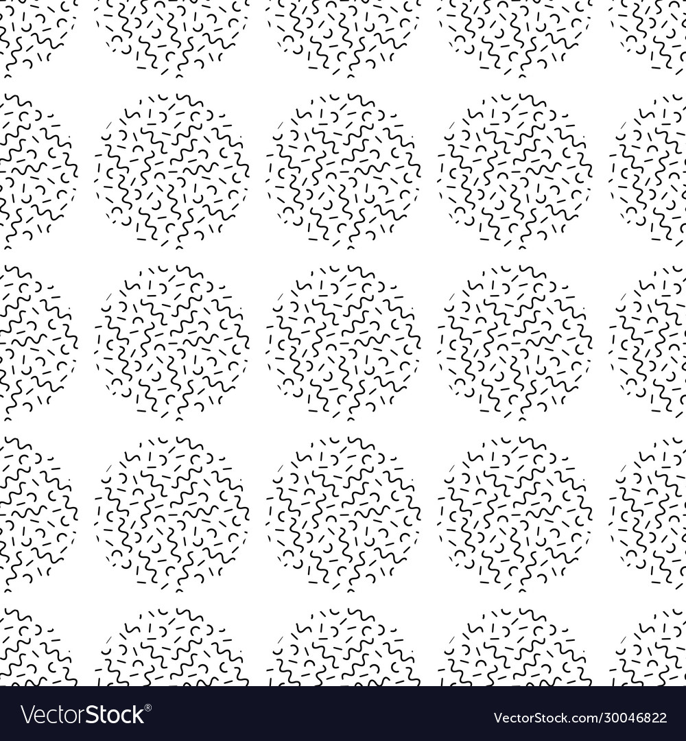 Seamless pattern with different round elements Vector Image