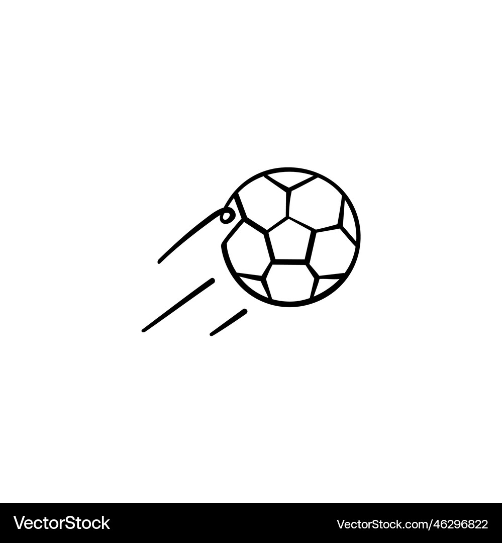 Soccer ball line style icon design Royalty Free Vector Image