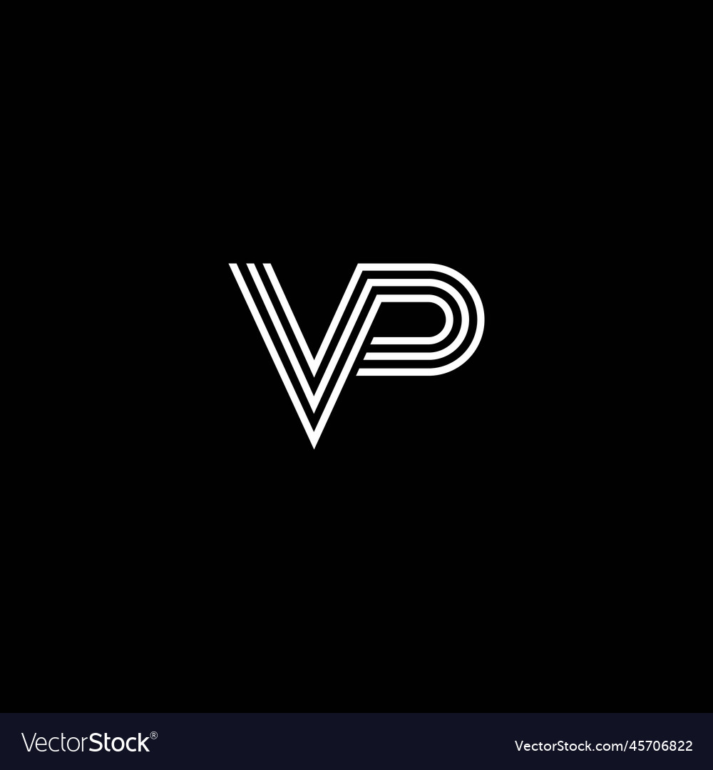 Vp or pv abstract outstanding professional Vector Image