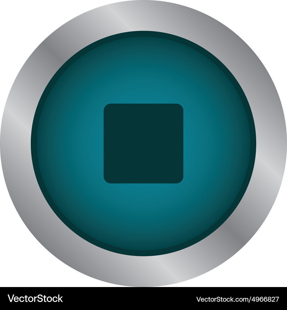 An isolated blue label with a media icon Vector Image