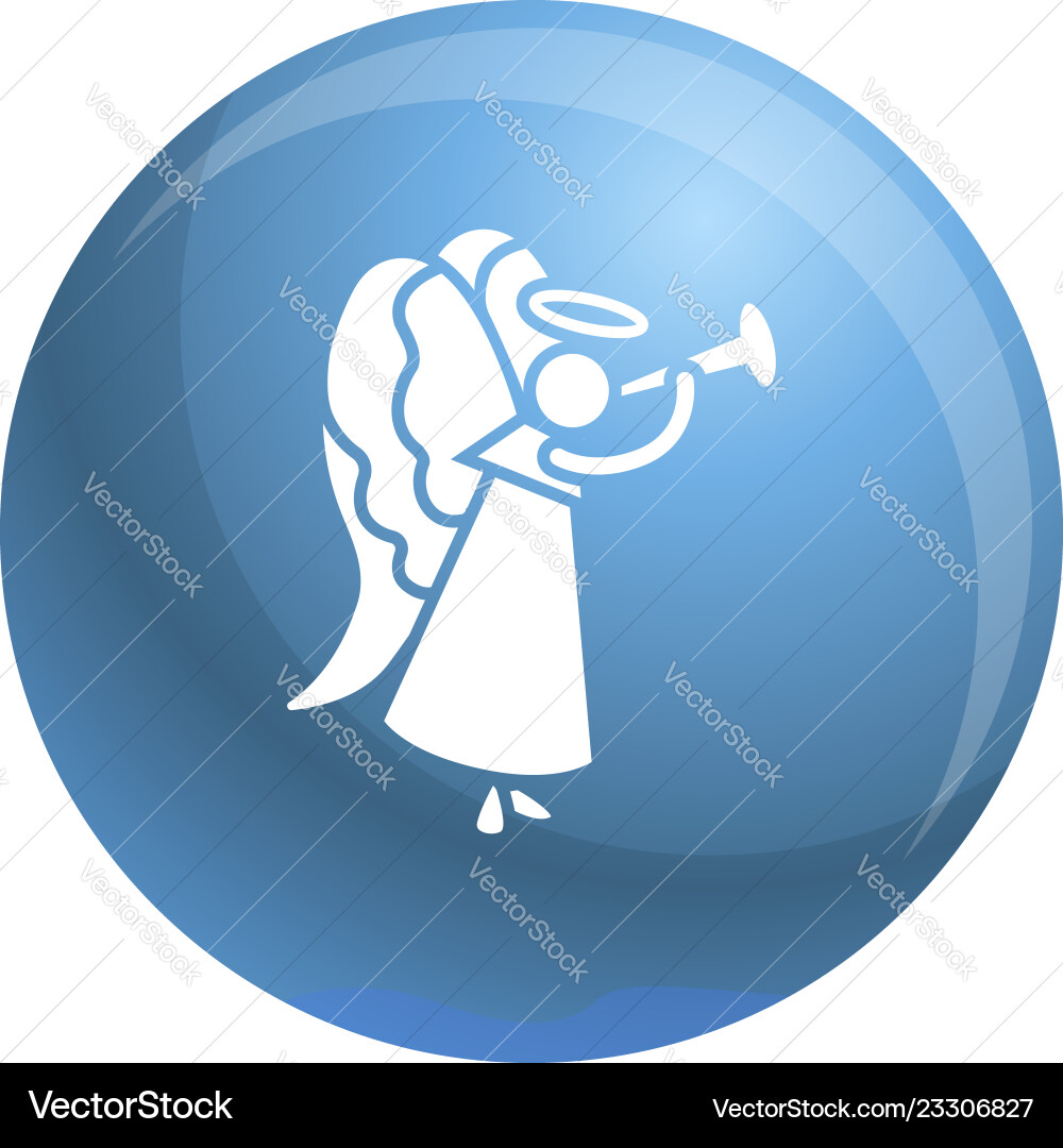 Christmas angel icon simple style Royalty Free Vector Image