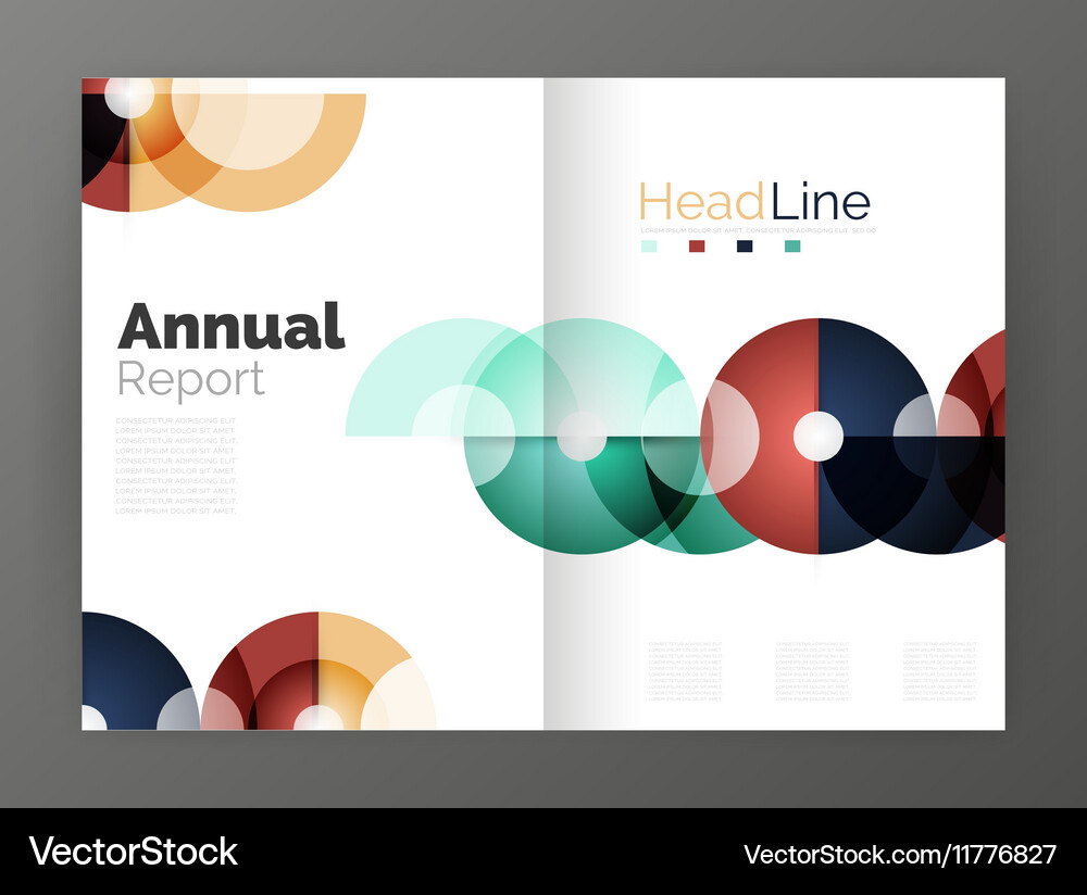 Circle abstract background business annual report Vector Image