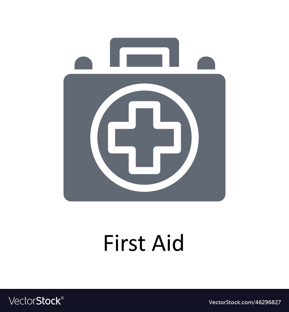 First aid solid icons simple stock illu Royalty Free Vector