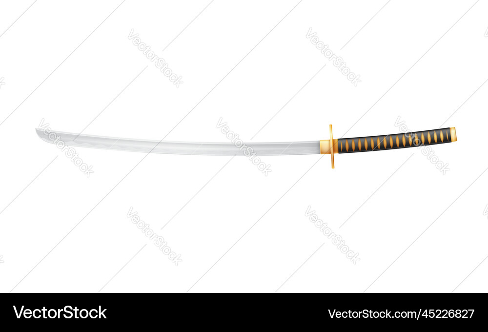 Katana sword ninja weapon japanese warrior Vector Image