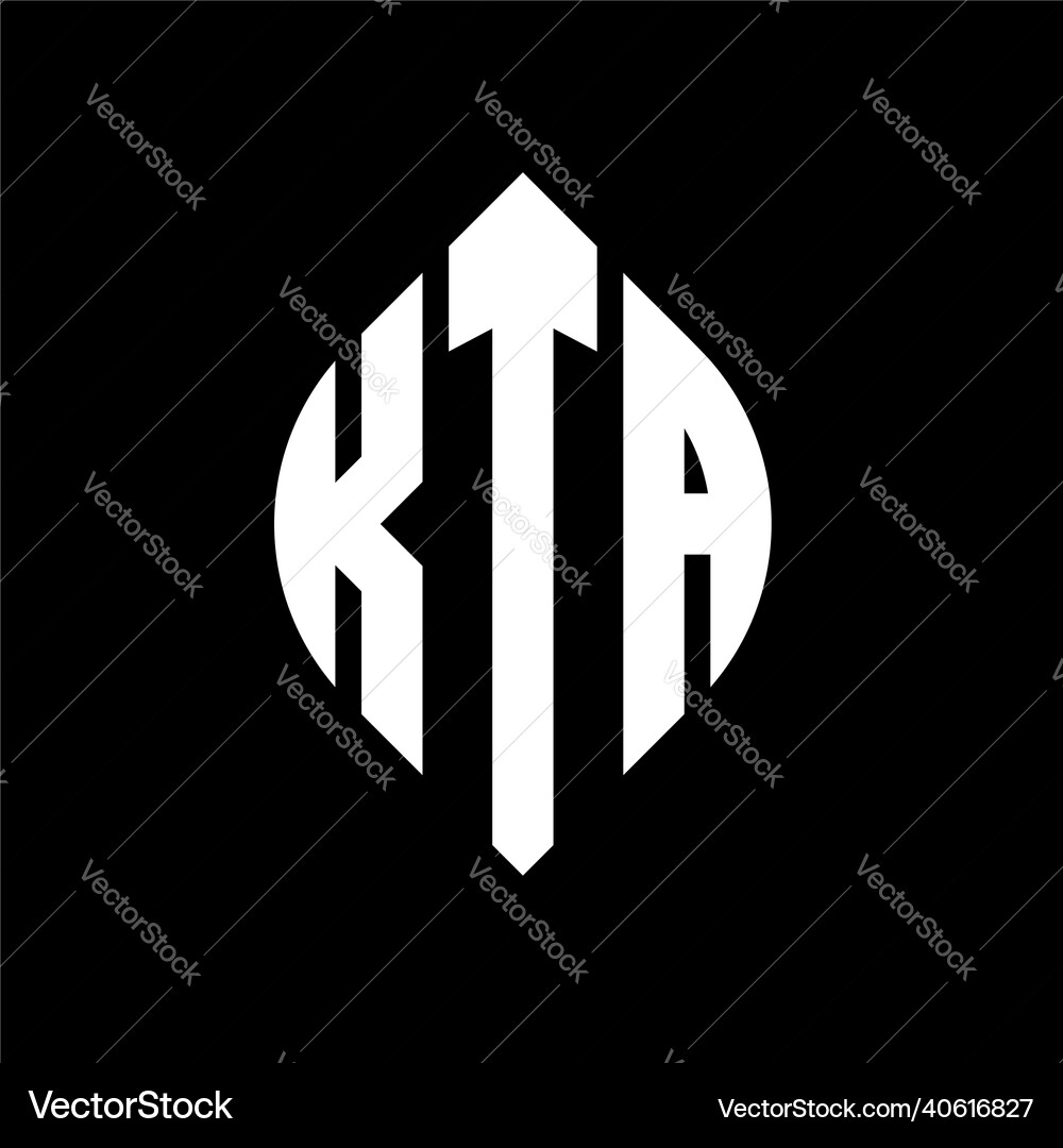 Kta circle letter logo design – Royalty-Free Vector | VectorStock