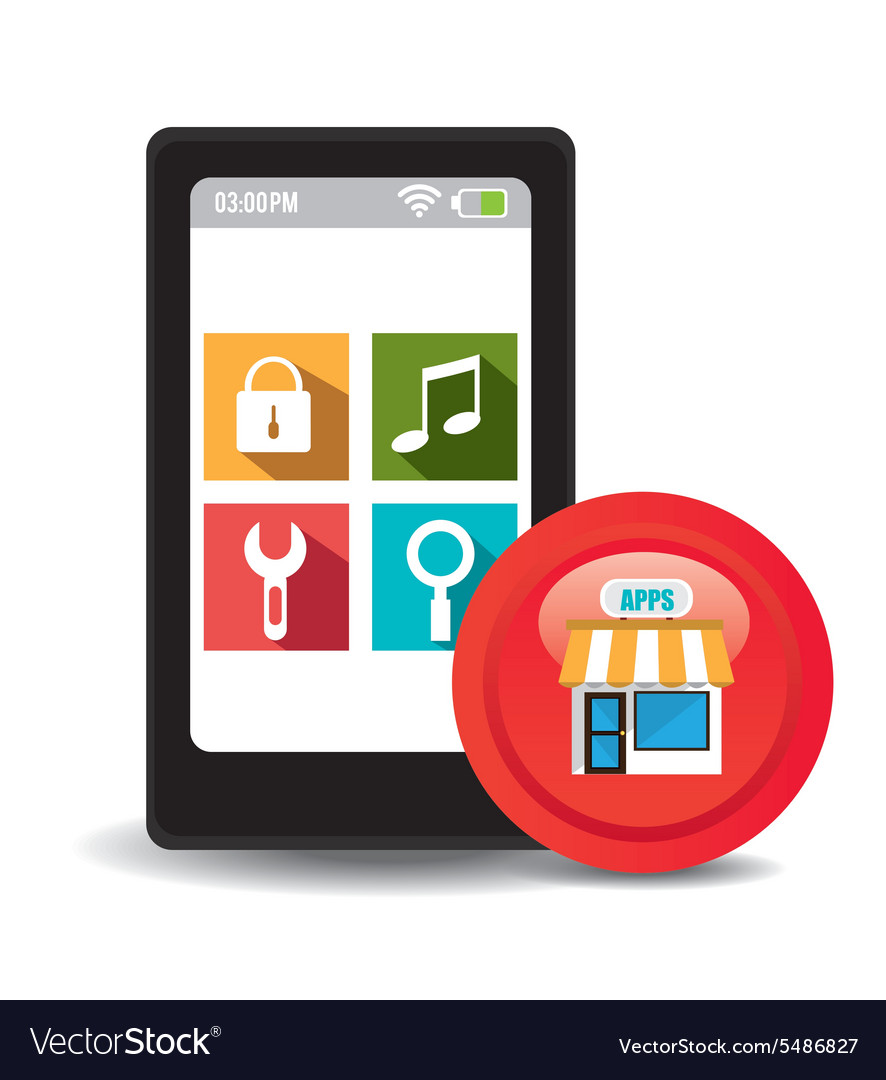 Mobile technology design Royalty Free Vector Image