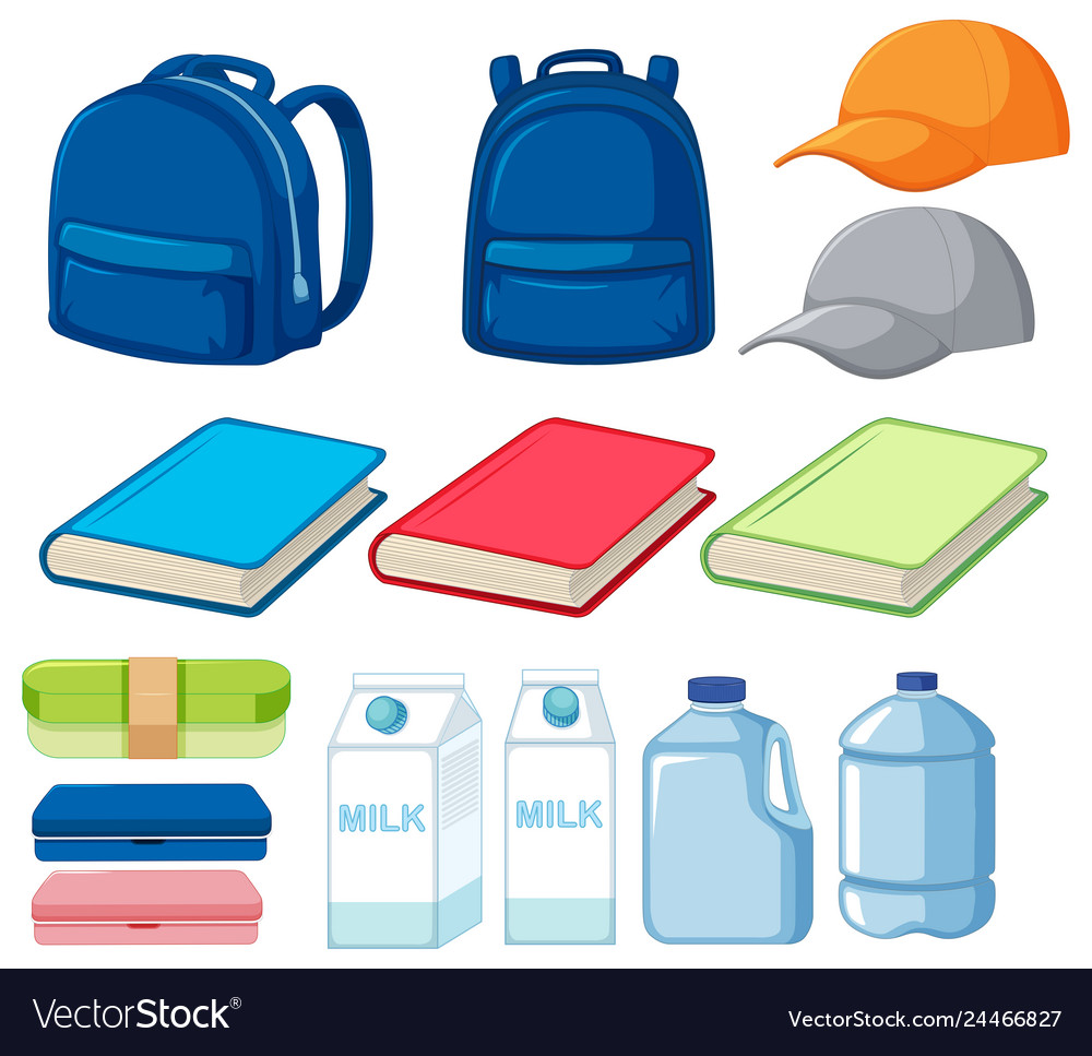 Set Of Many Objects Royalty Free Vector Image VectorStock