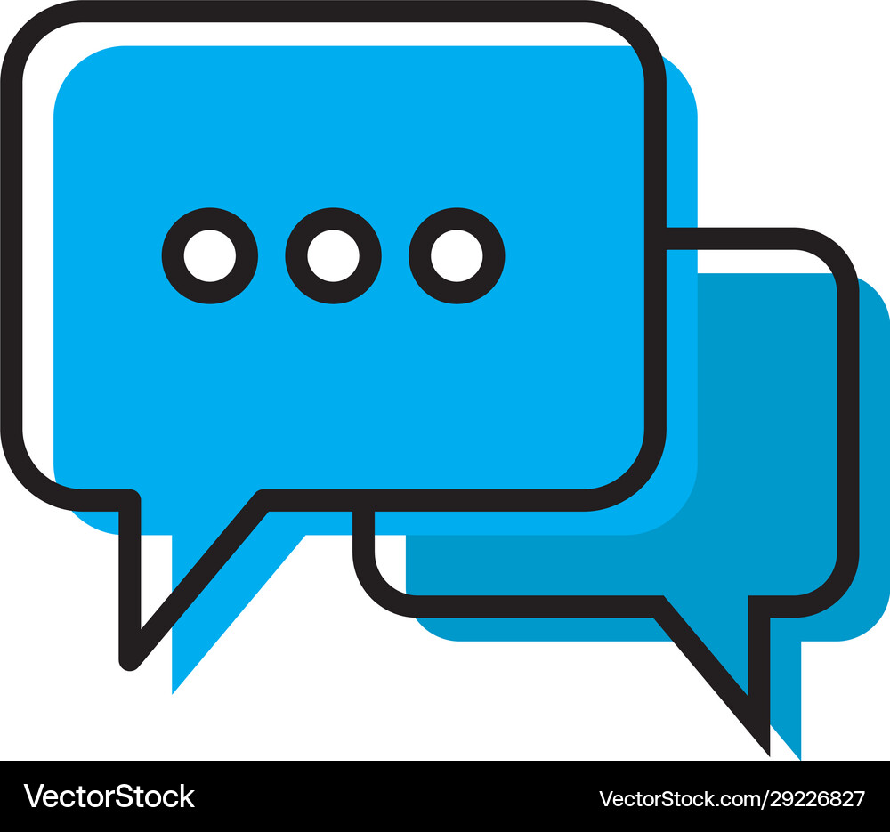 Simply chat bulb symbol isolated on white Vector Image