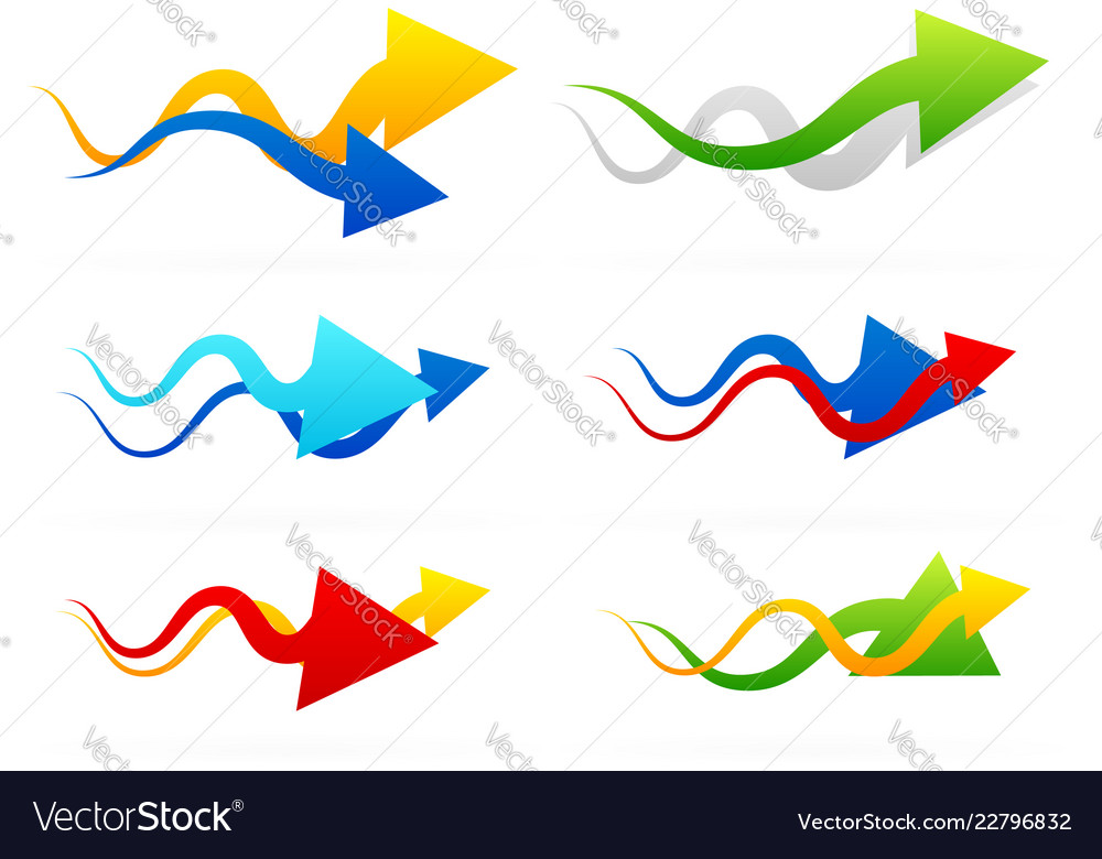Arrow composition set Royalty Free Vector Image