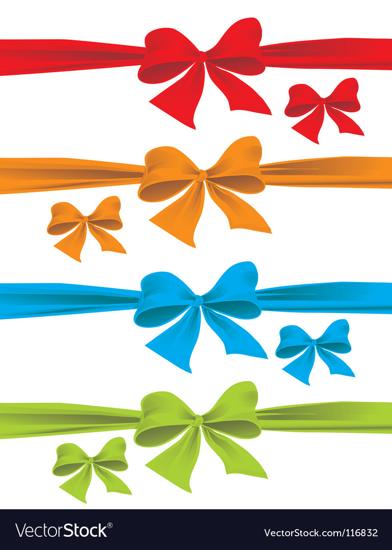 Colorful bows Royalty Free Vector Image - VectorStock Colorful bows Royalty Free Vector Image - VectorStock