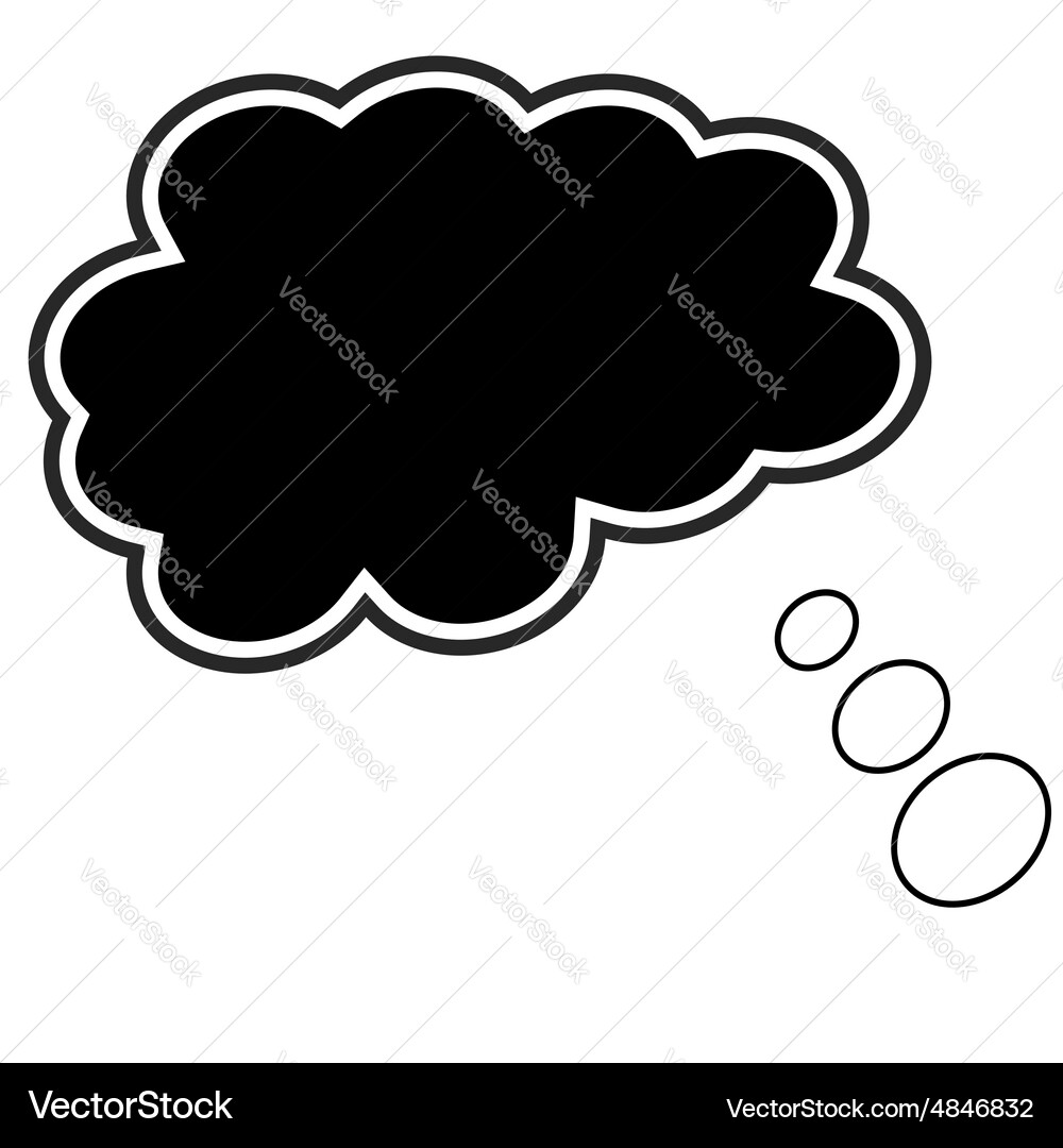 Thought cloud bubble of ponder dialogue i Vector Image
