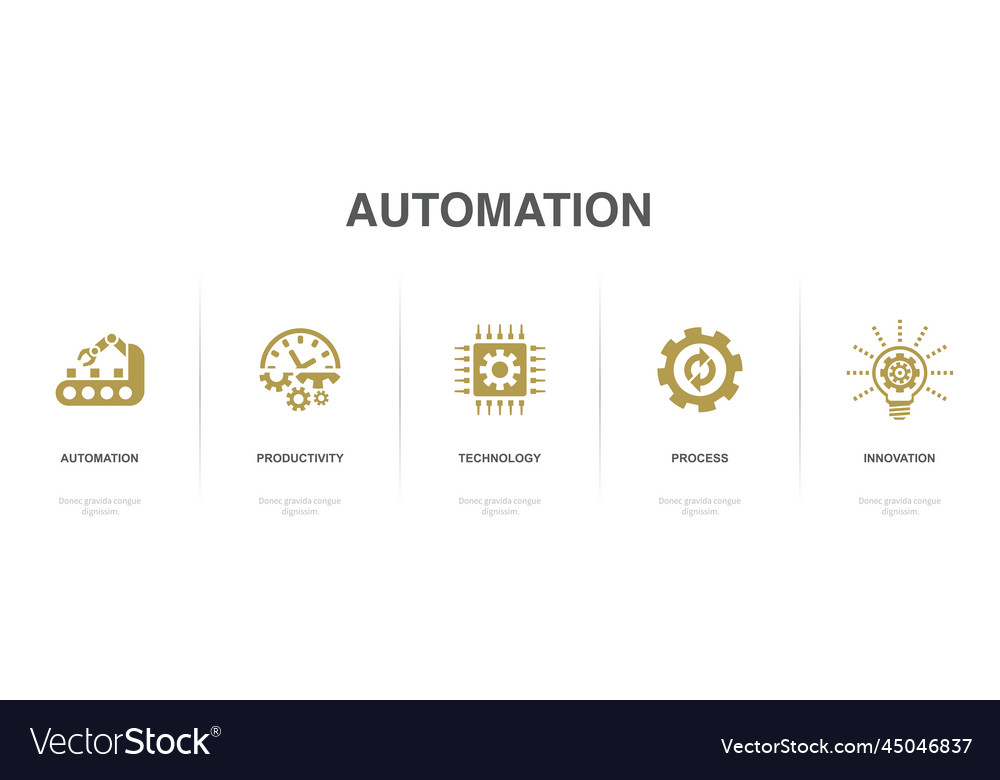 Automation productivity technology process Vector Image