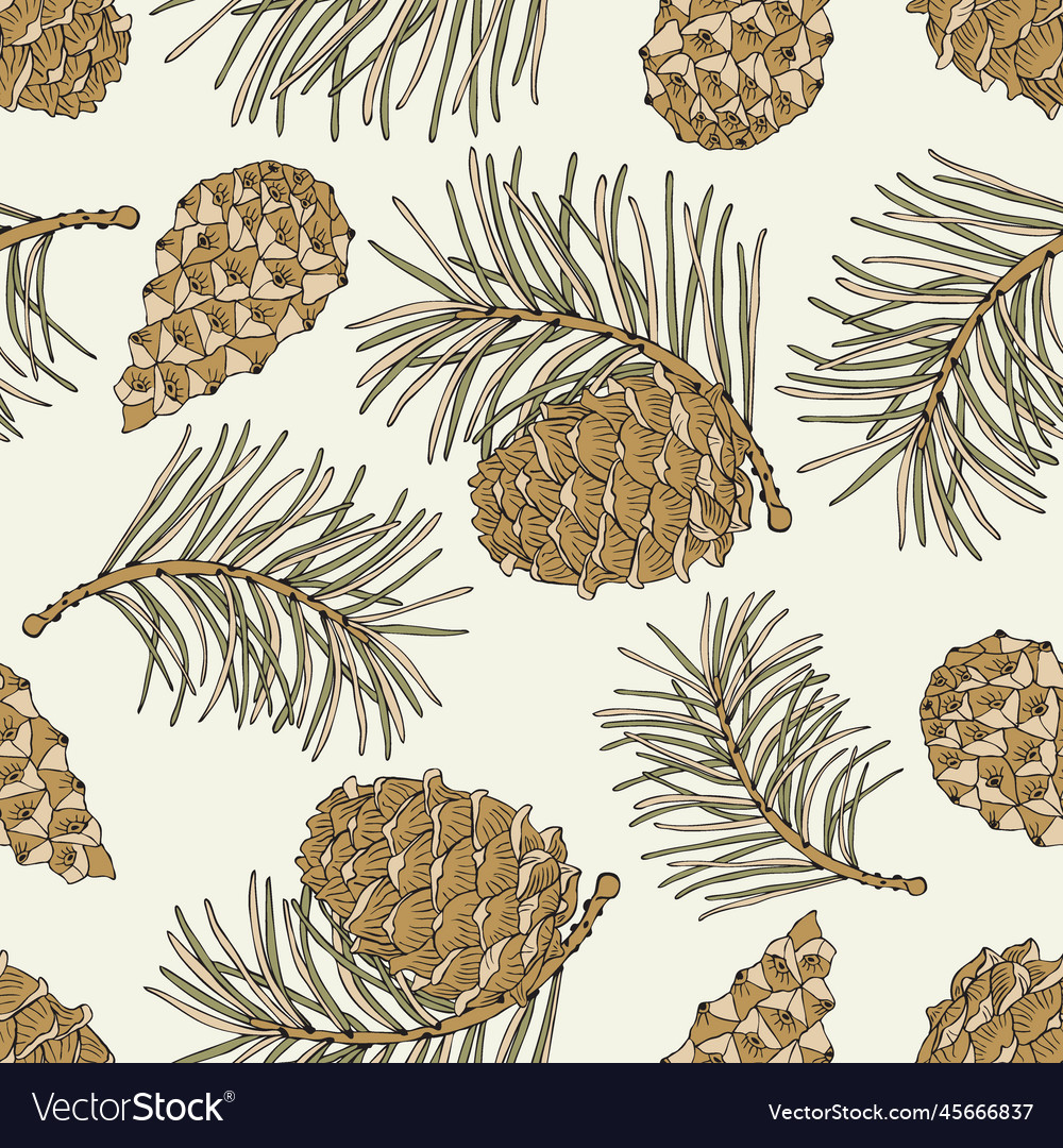 Cone seamless pattern Royalty Free Vector Image