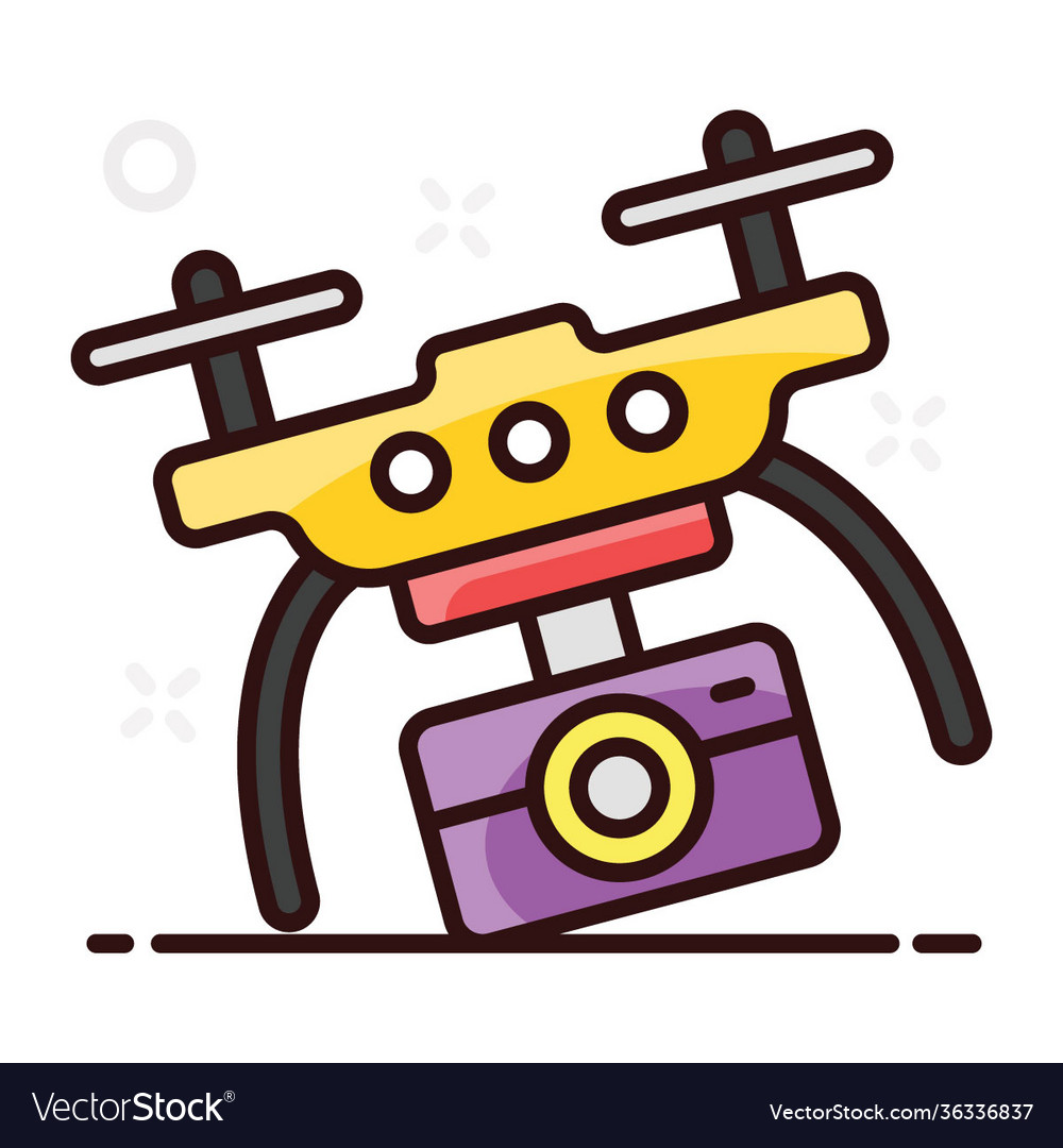 Drone camera Royalty Free Vector Image - VectorStock