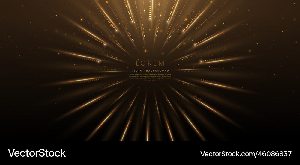 Elegant golden light circles glowing with Vector Image