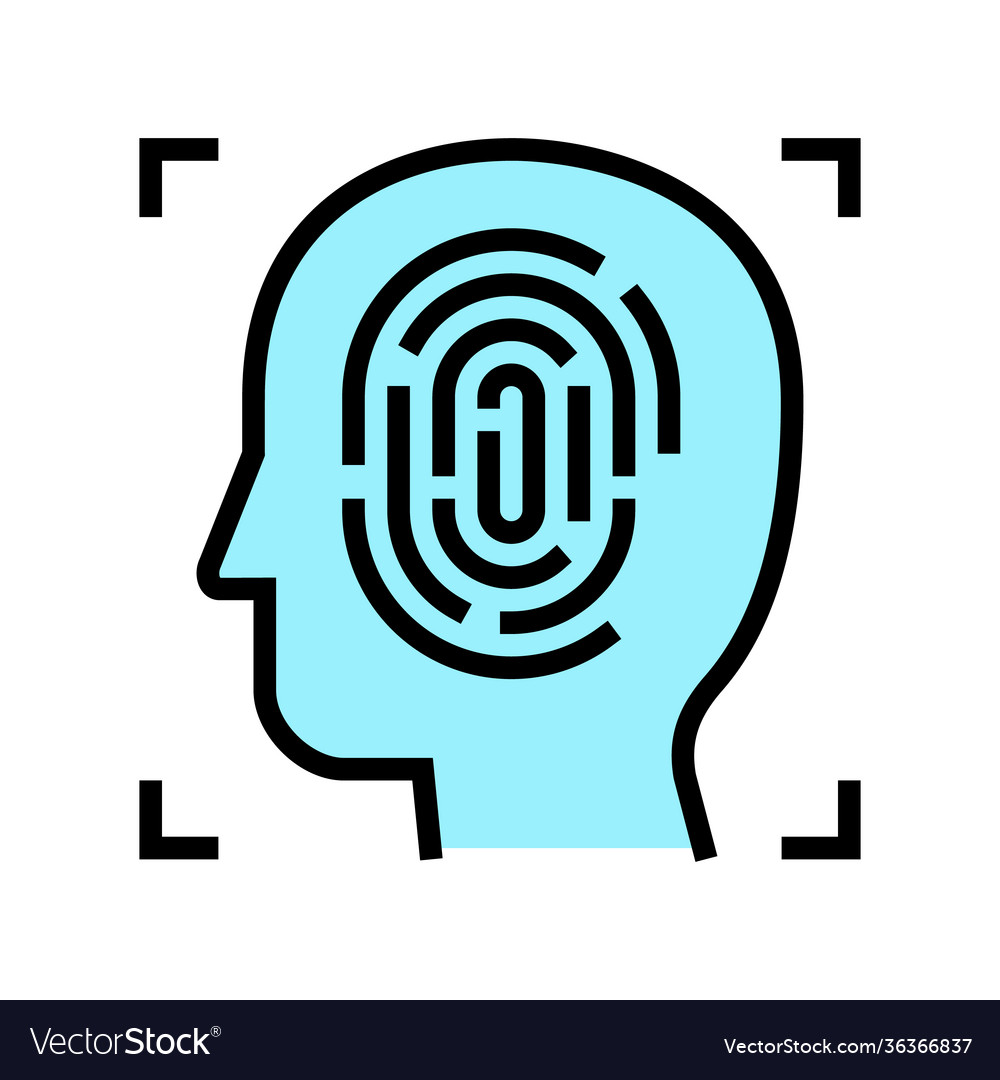 Finger print and face id color icon Royalty Free Vector Finger print and face id color icon Royalty Free Vector