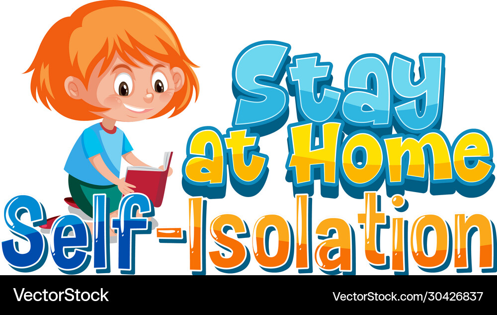 Font design for coronavirus theme with stay at Vector Image
