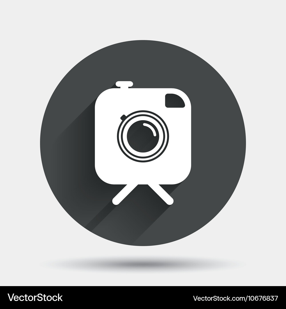 Hipster photo camera sign icon retro camera Vector Image