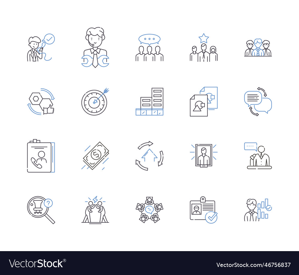 Lean startup outline icons collection Royalty Free Vector Lean startup outline icons collection Royalty Free Vector