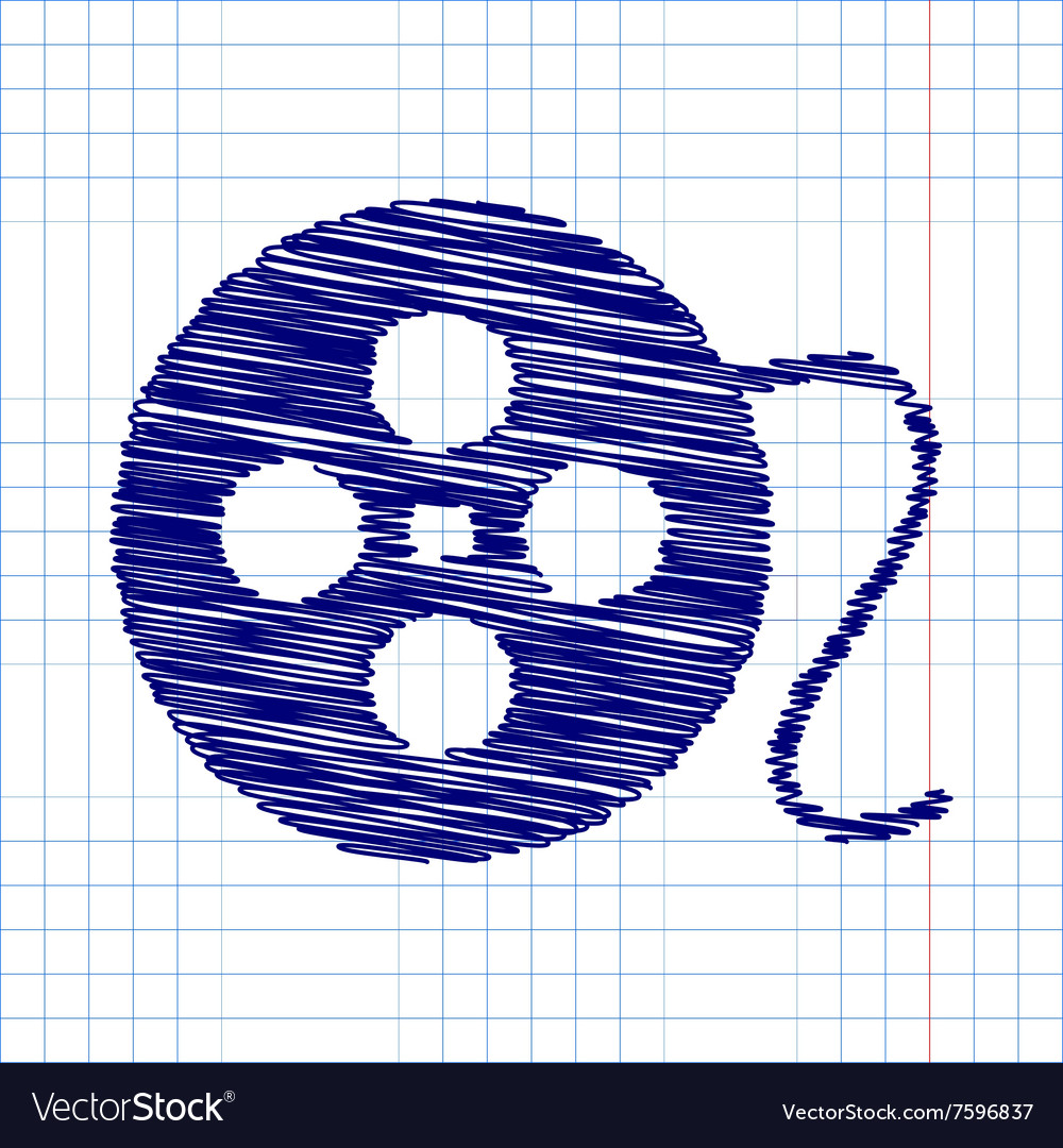Scribble icon with pen effect Royalty Free Vector Image