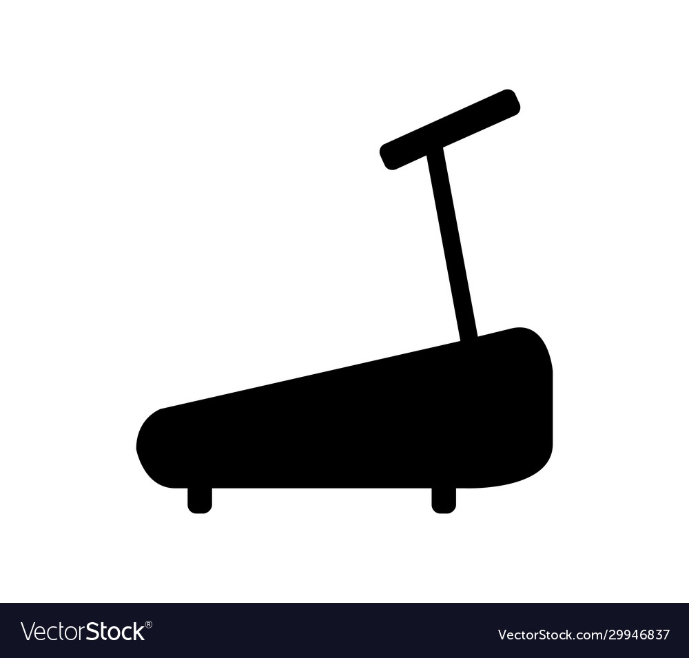 Treadmill icon in on white background Royalty Free Vector