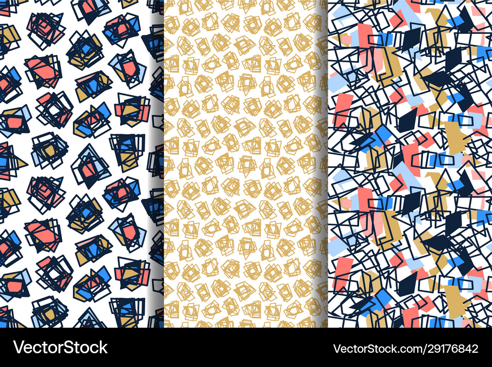 Abstract art pattern set modern and fashion Vector Image