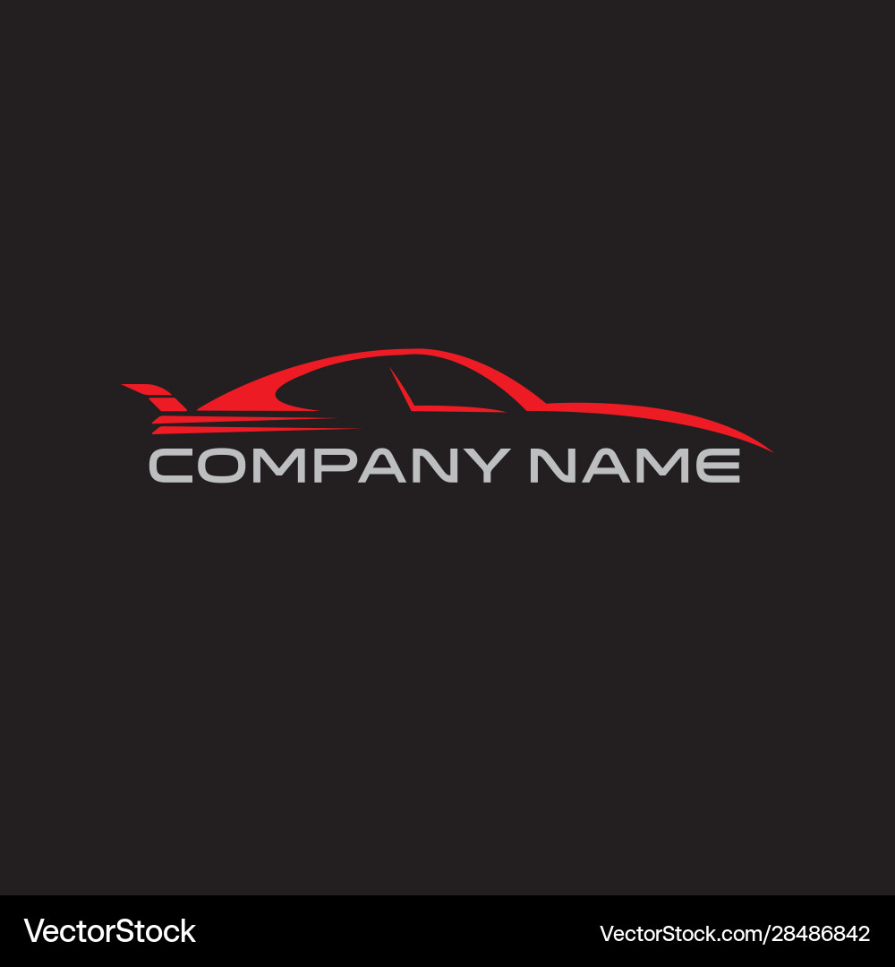 Car logo sport minimalist flat simple Royalty Free Vector