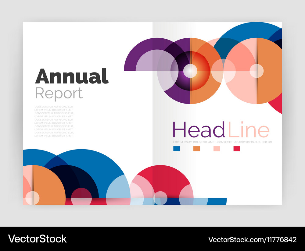 Circle abstract background business annual report Vector Image