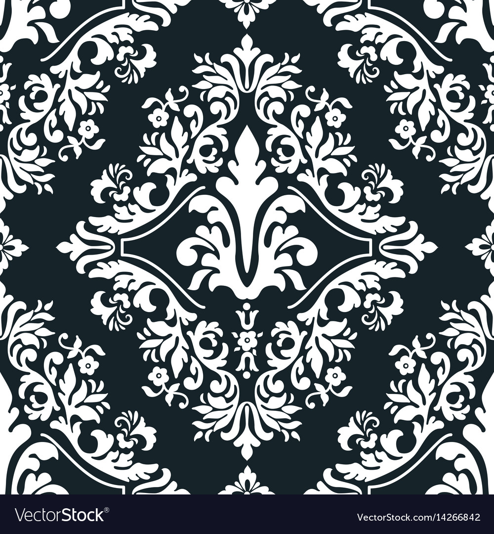Damask seamless pattern element classical luxury Vector Image