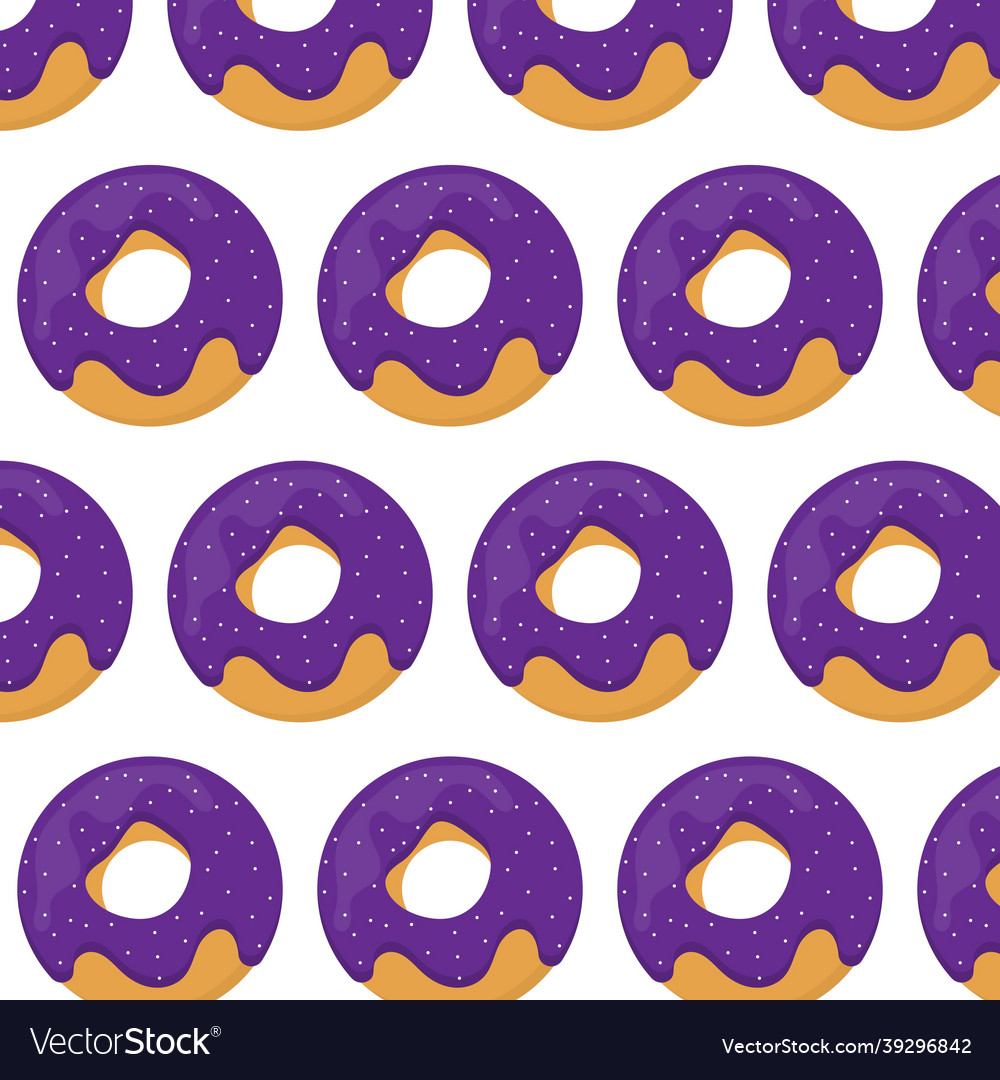Donut seamless pattern Royalty Free Vector Image