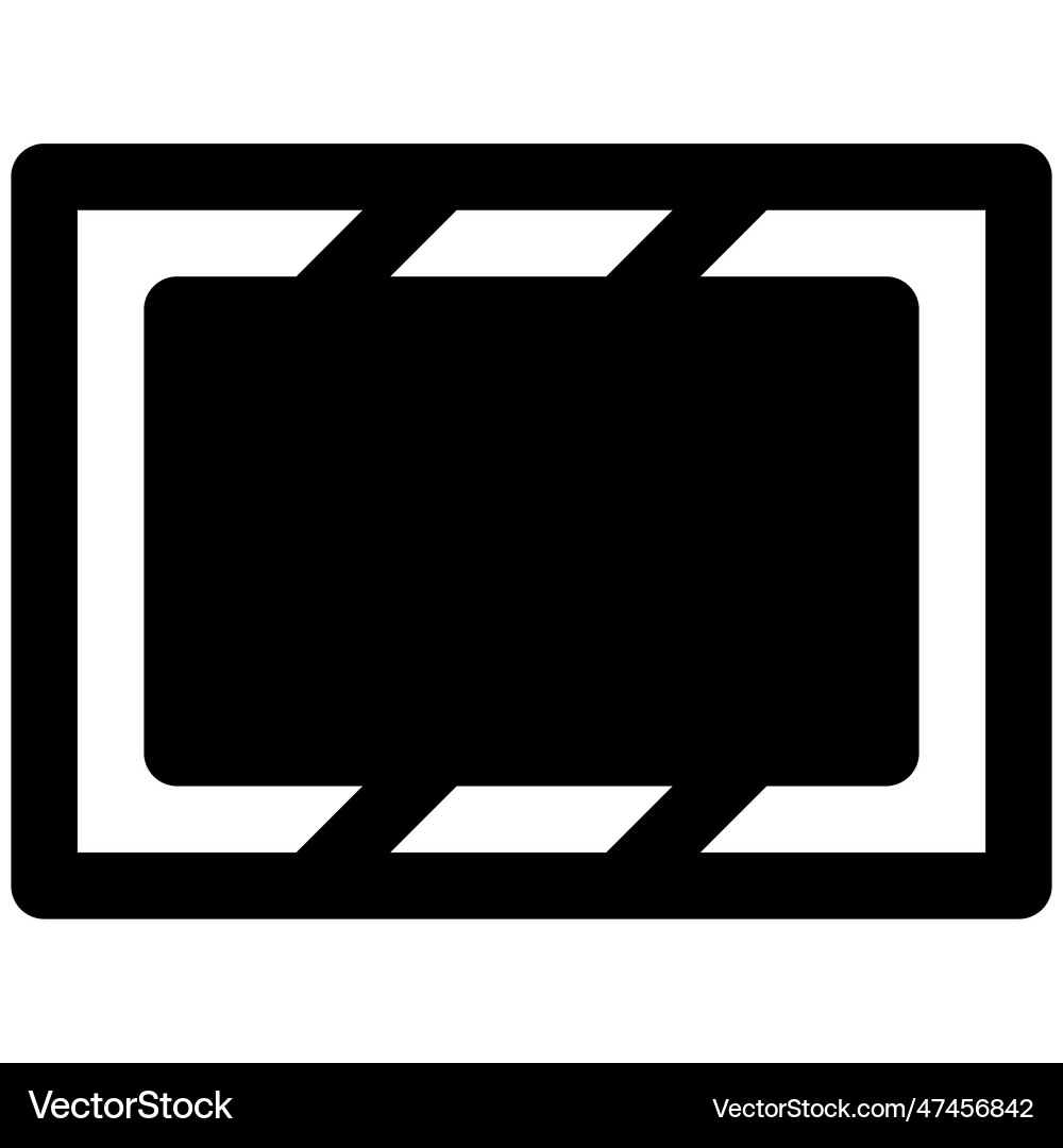 Glass photo frame with stylish borders Royalty Free Vector