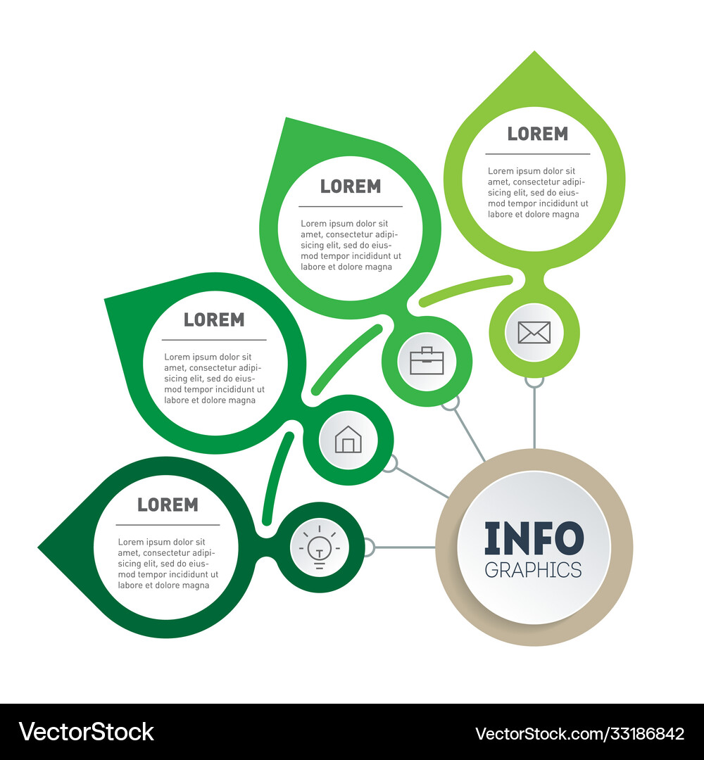 Infographics eco business presentation concept Vector Image