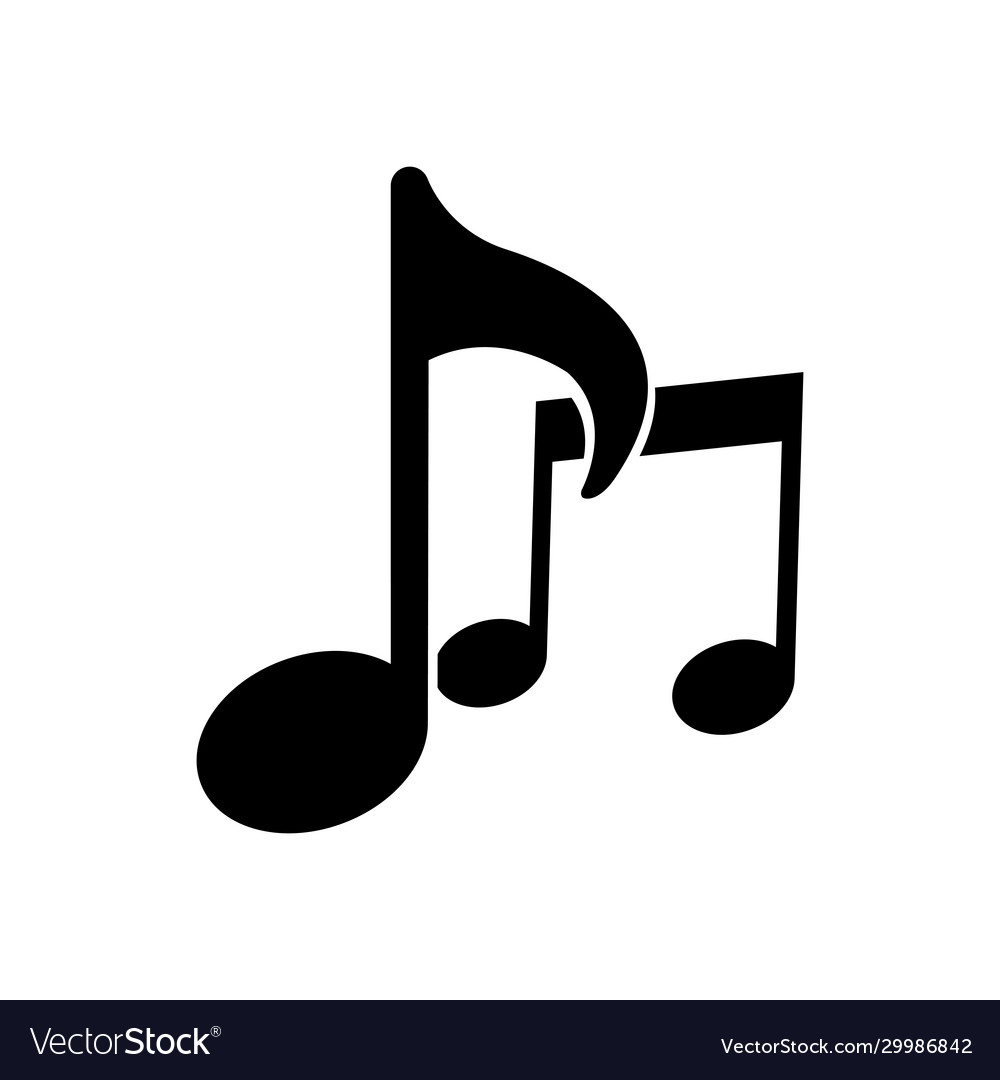 Isolated music notes silhouette style icon Vector Image