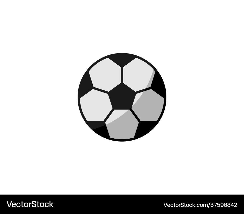 Soccer ball icon isolated on white Royalty Free Vector Image