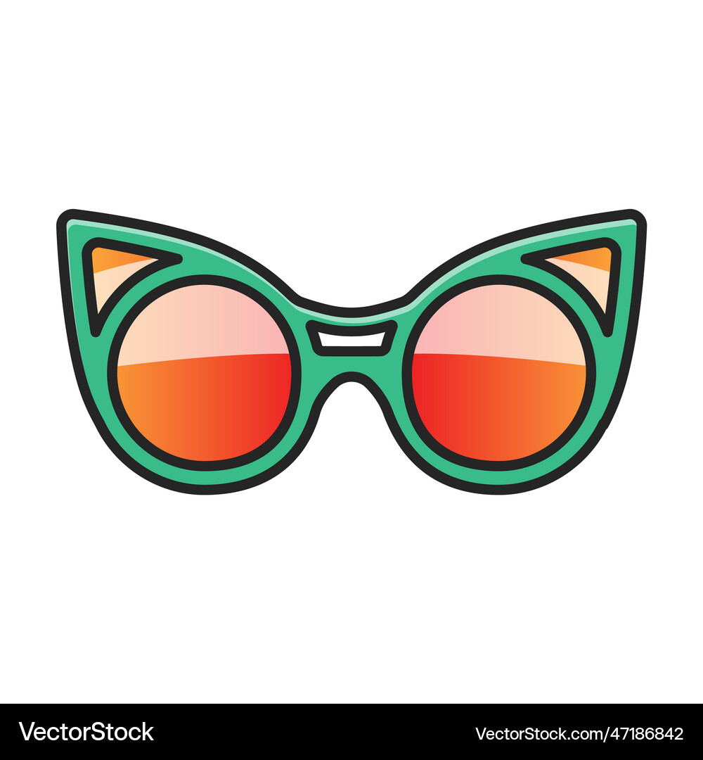 Sunglass iconcolor logo isolated on white Vector Image